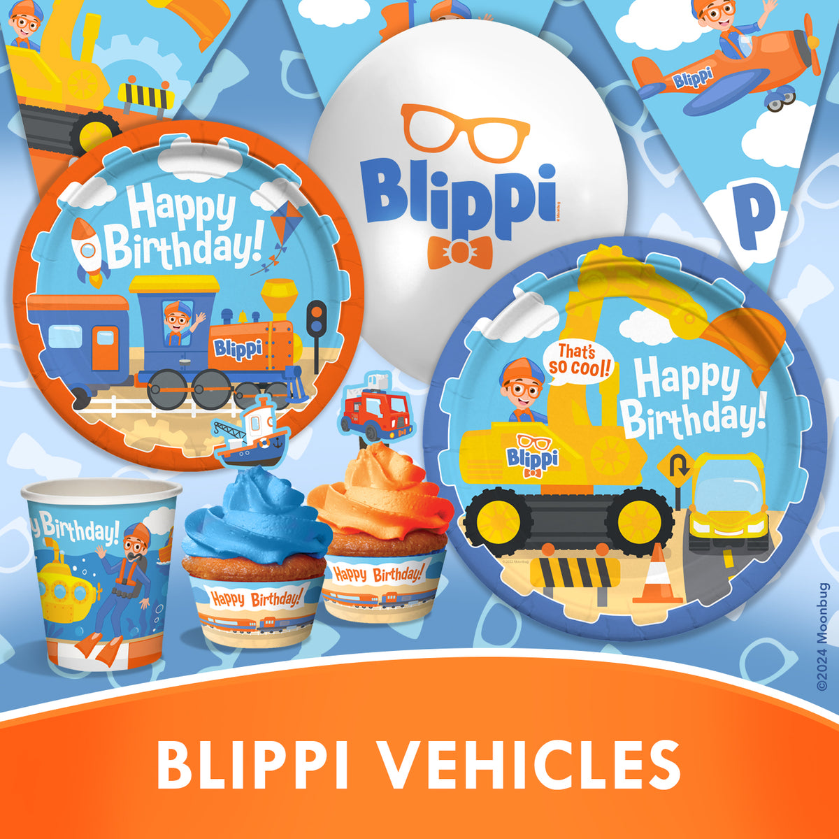 Blippi Vehicle Party Supplies – Treasures Gifted