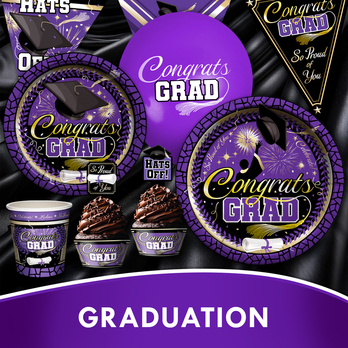 Purple Graduation Party Supplies – Treasures Gifted