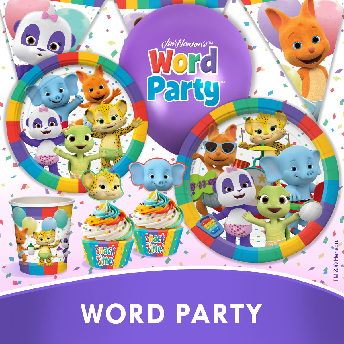 Word Party Birthday Party Supplies – Treasures Gifted