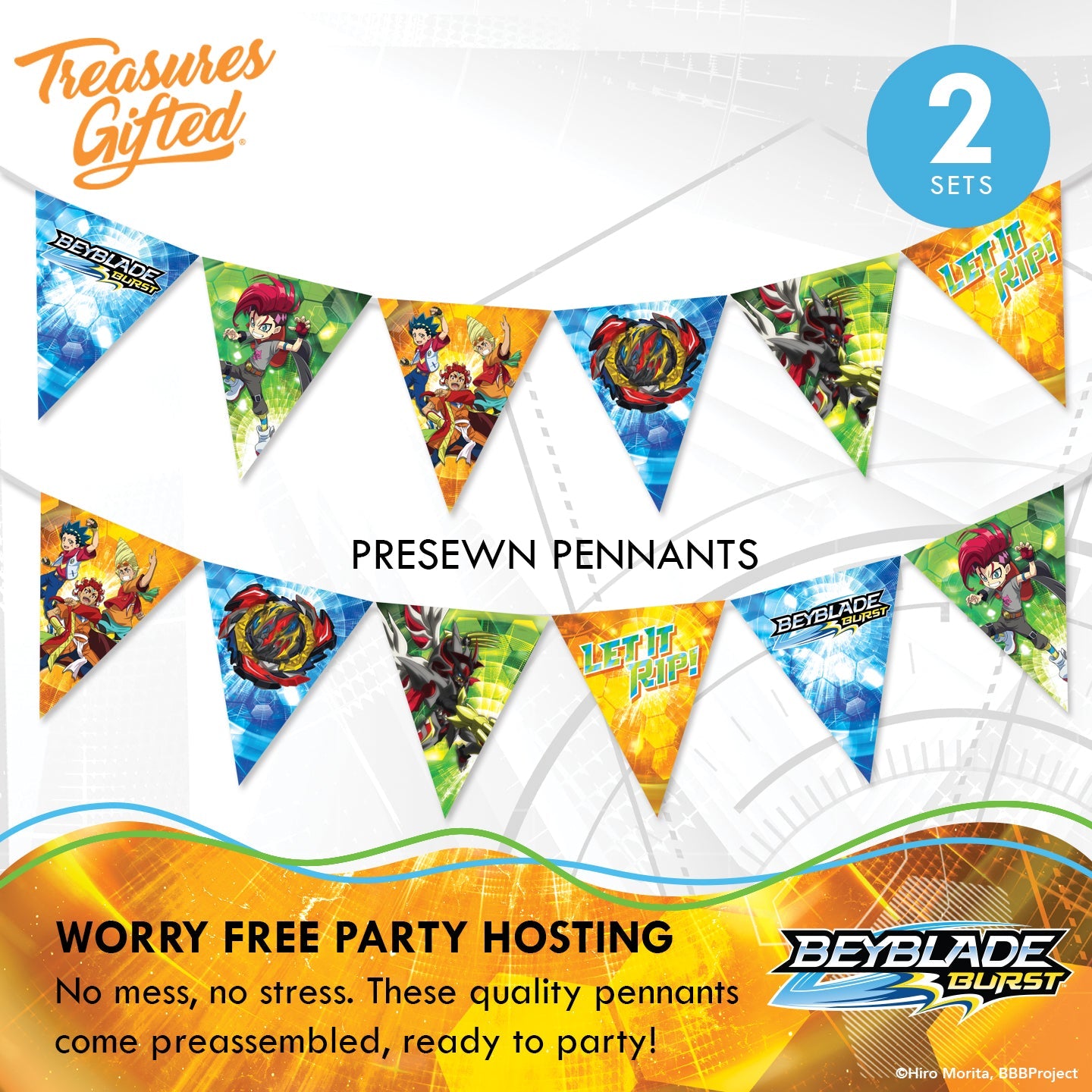 BEYBLADE Banner & Pennants Kit - BEYBLADE Party Supplies – Treasures Gifted