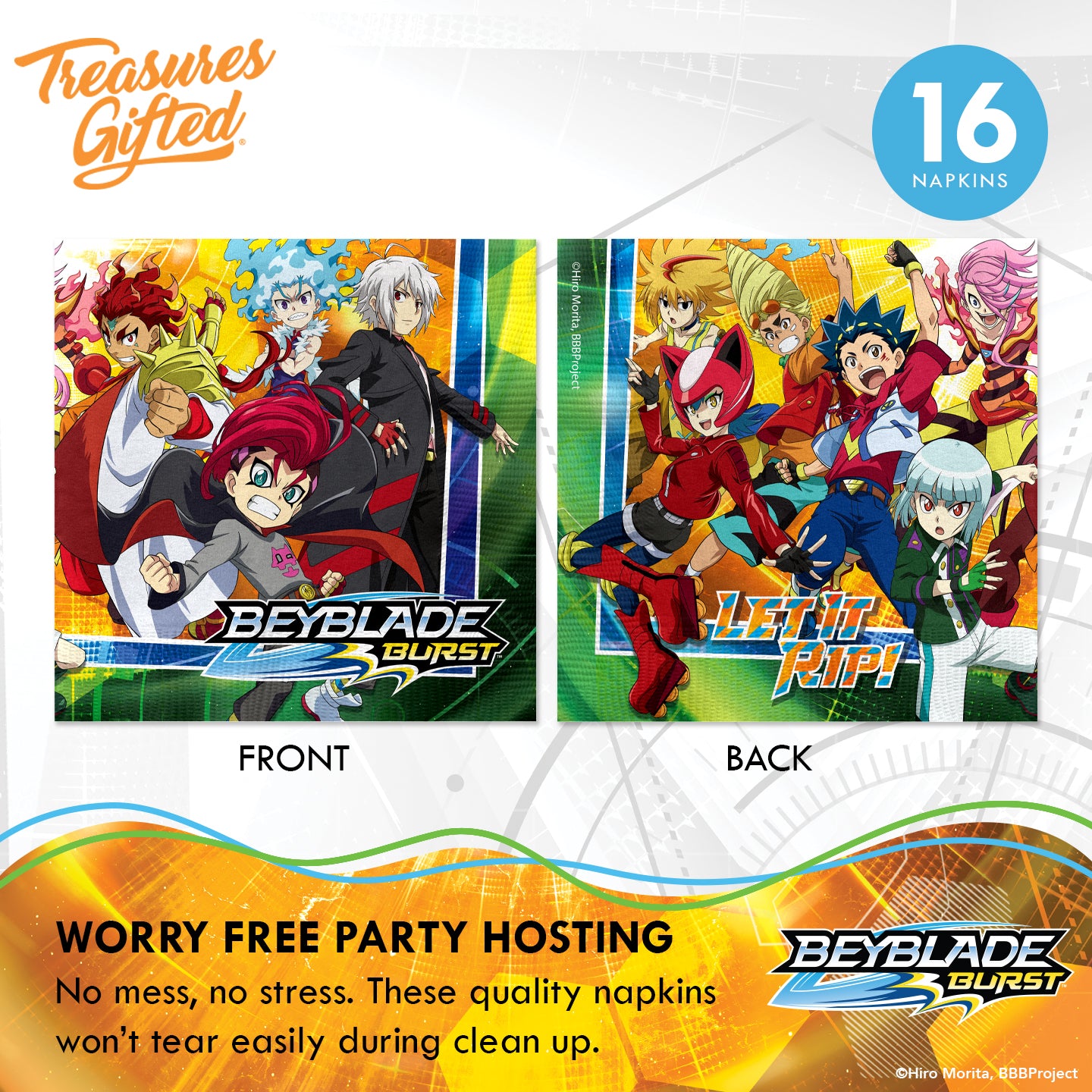 BEYBLADE Party Supplies Complete Set for 16 Guests – Treasures Gifted