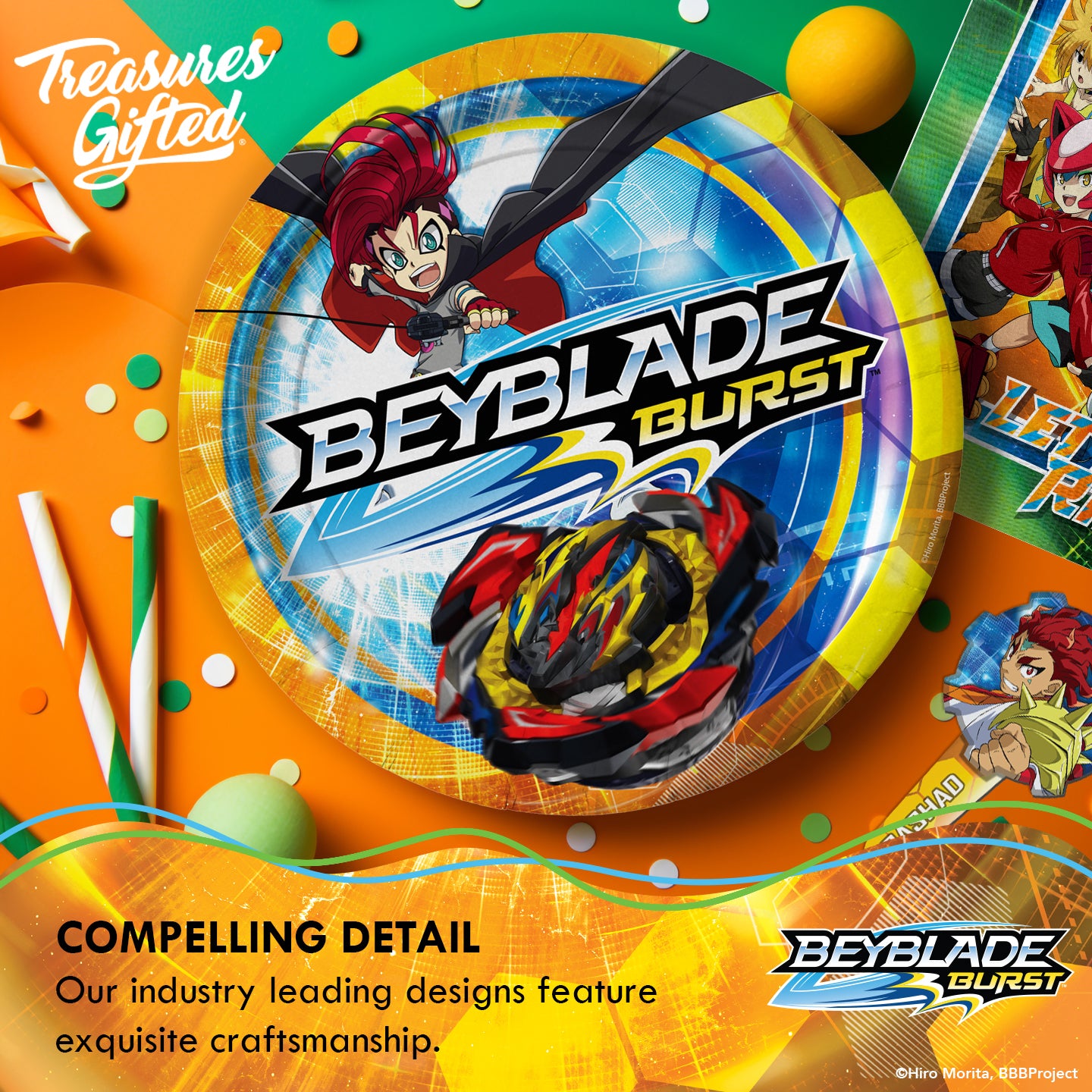 BEYBLADE Plates 9in - BEYBLADE Party Supplies – Treasures Gifted