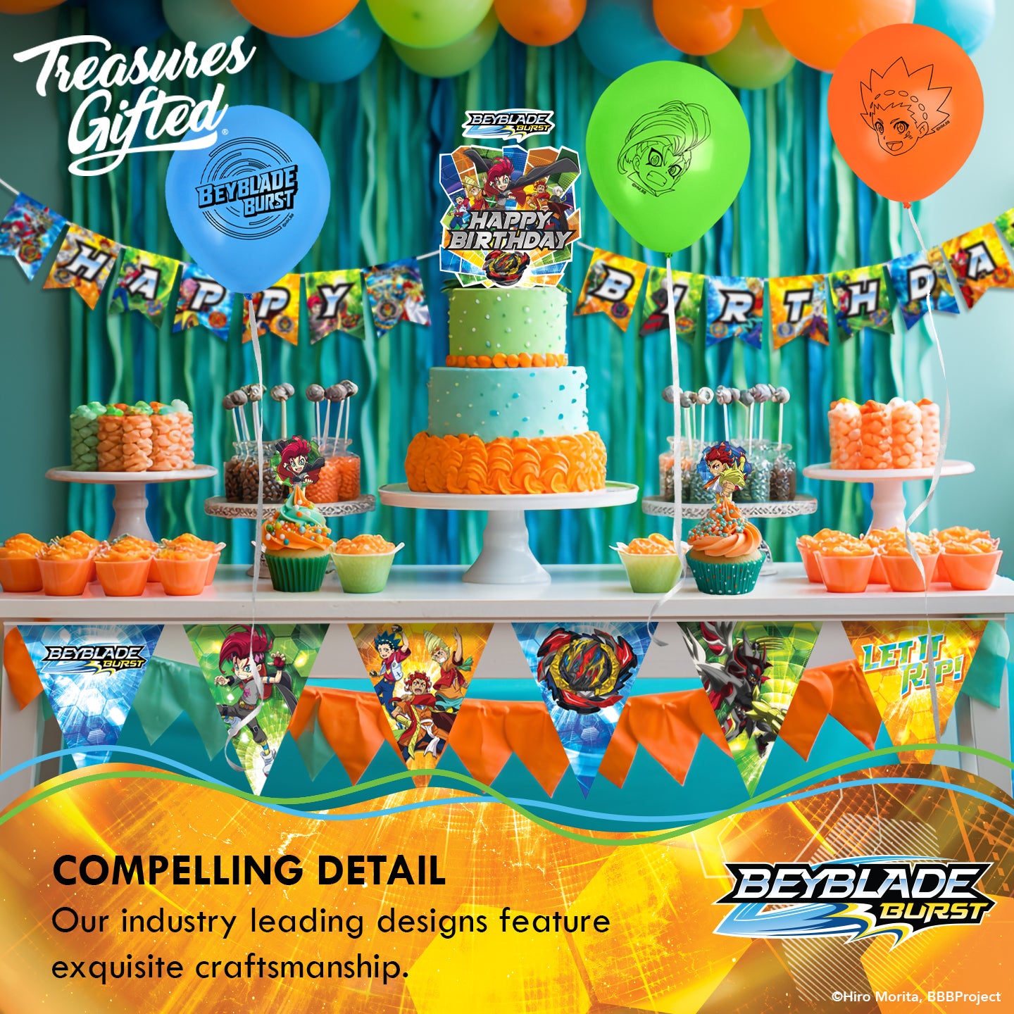 BEYBLADE Cake Topper - BEYBLADE Party Supplies – Treasures Gifted