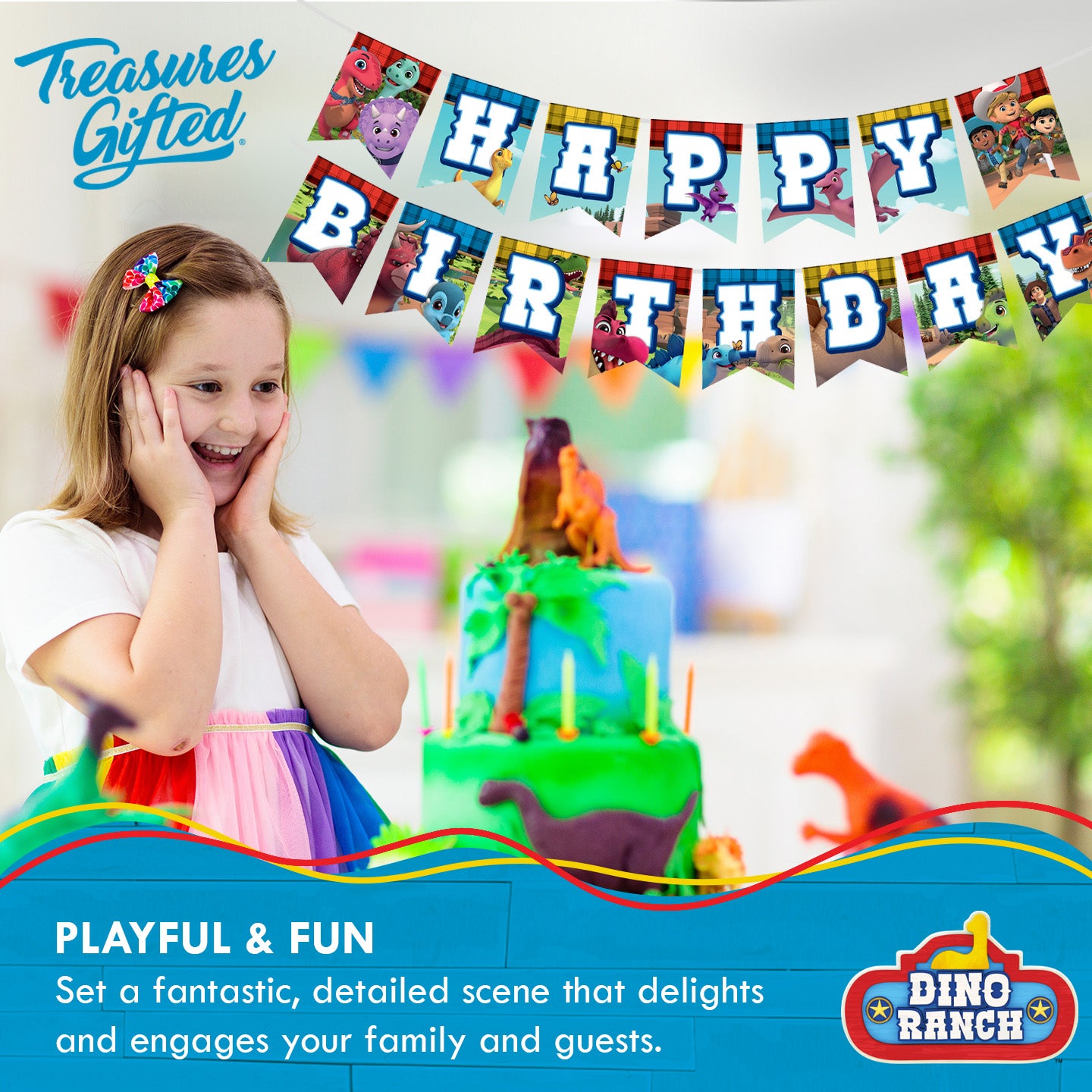 Dino Ranch Party Supplies - Backdrop – Treasures Gifted