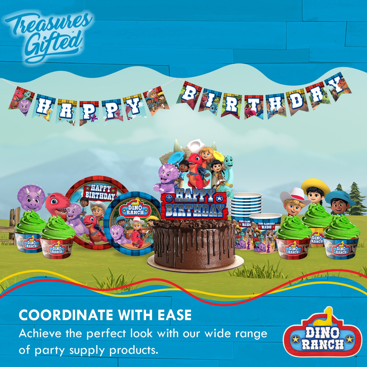 Dino Ranch Party Supplies - Backdrop – Treasures Gifted