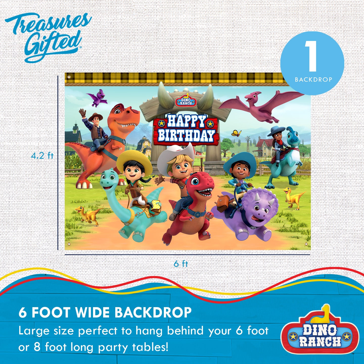 Dino Ranch Party Supplies Ultimate Set for 16 Guests – Treasures Gifted