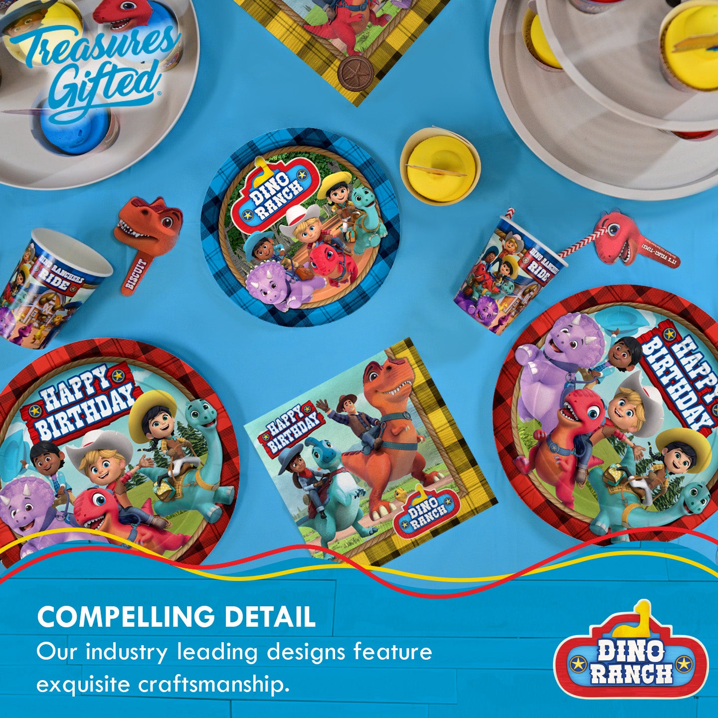 Dino Ranch Party Supplies - Cake Topper – Treasures Gifted