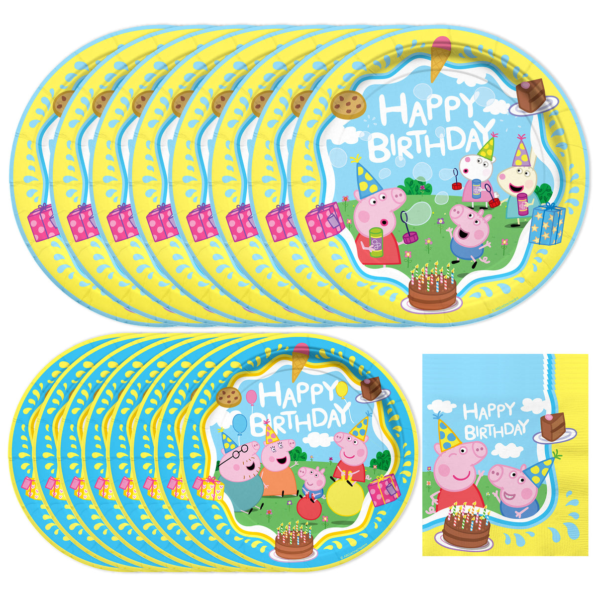 Peppa Pig Party Tableware Starter Set for 24 Guests – Treasures Gifted