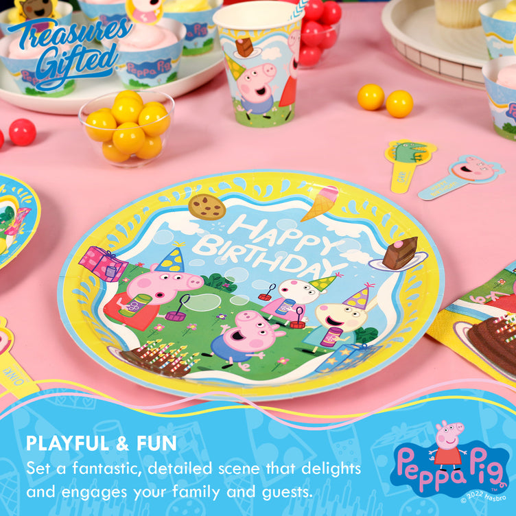 Peppa Pig Birthday Supplies Complete Set for 24 Guests – Treasures Gifted
