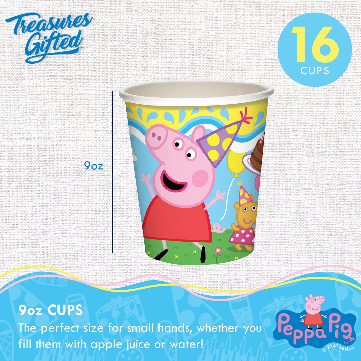 Peppa Pig Party Tableware Classic Set for 16 Guests – Treasures Gifted