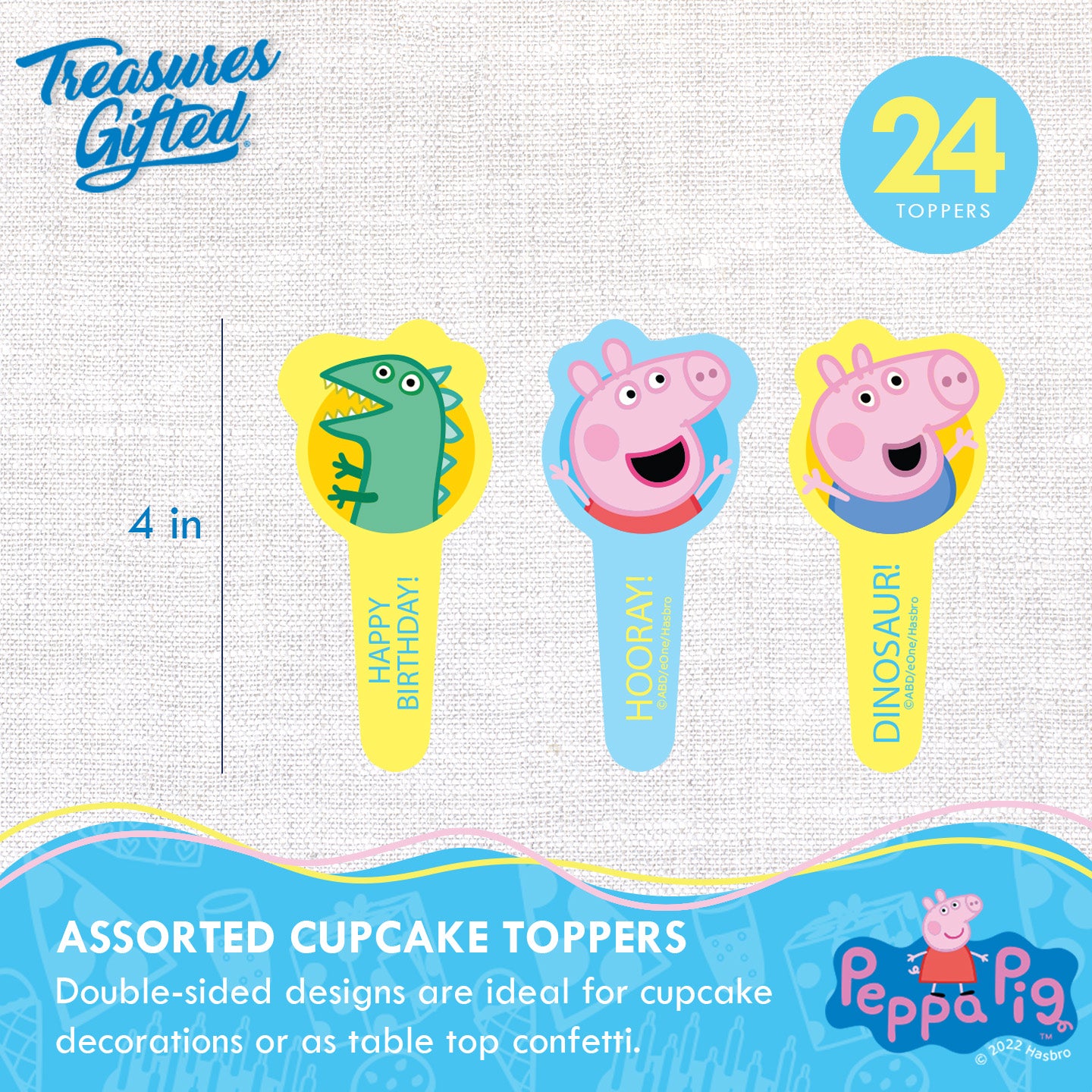 Peppa Pig Cake Topper & Peppa Pig Cupcake Toppers Kit – Treasures Gifted