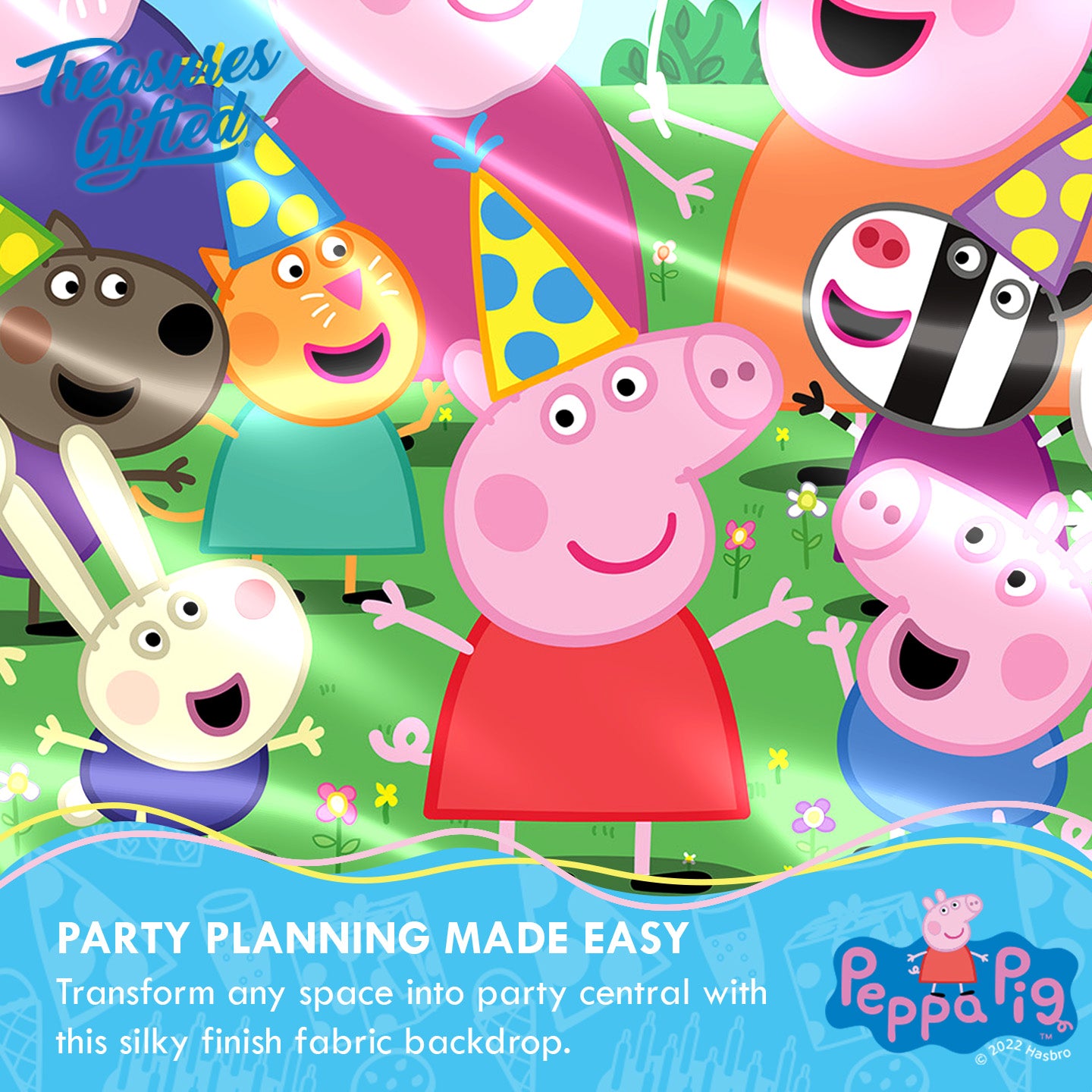 Peppa Pig Backdrop - Peppa Pig Party Supplies – Treasures Gifted