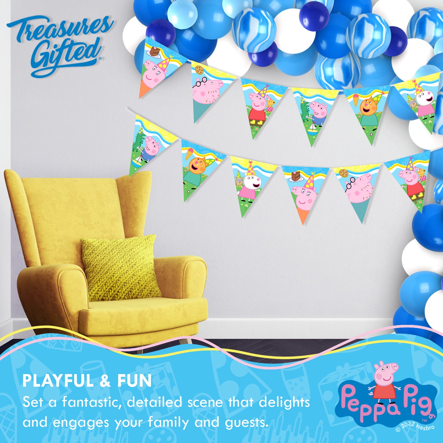 Peppa Pig Backdrop - Peppa Pig Party Supplies – Treasures Gifted