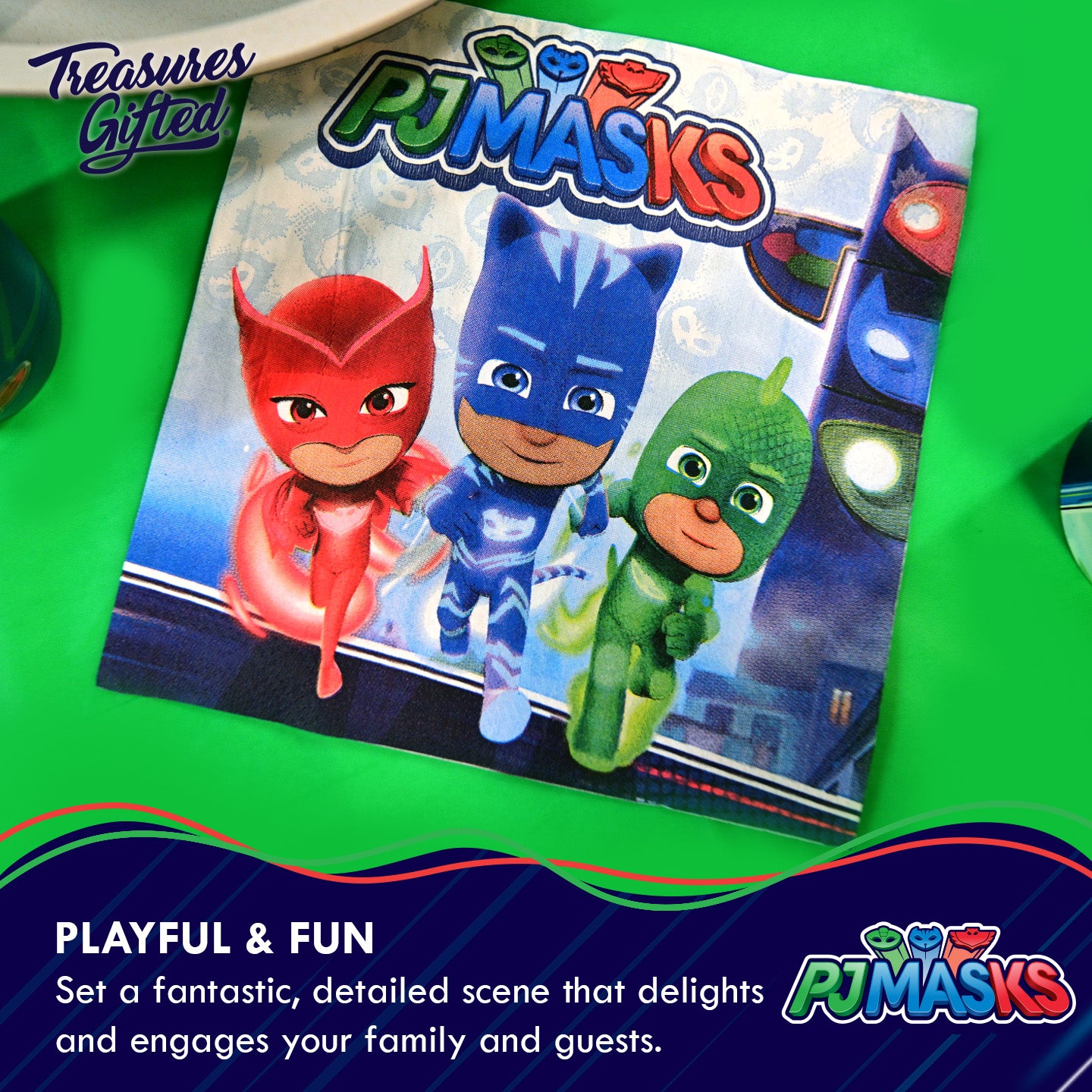 PJ Masks Cake Topper - PJ Masks Party Supplies – Treasures Gifted