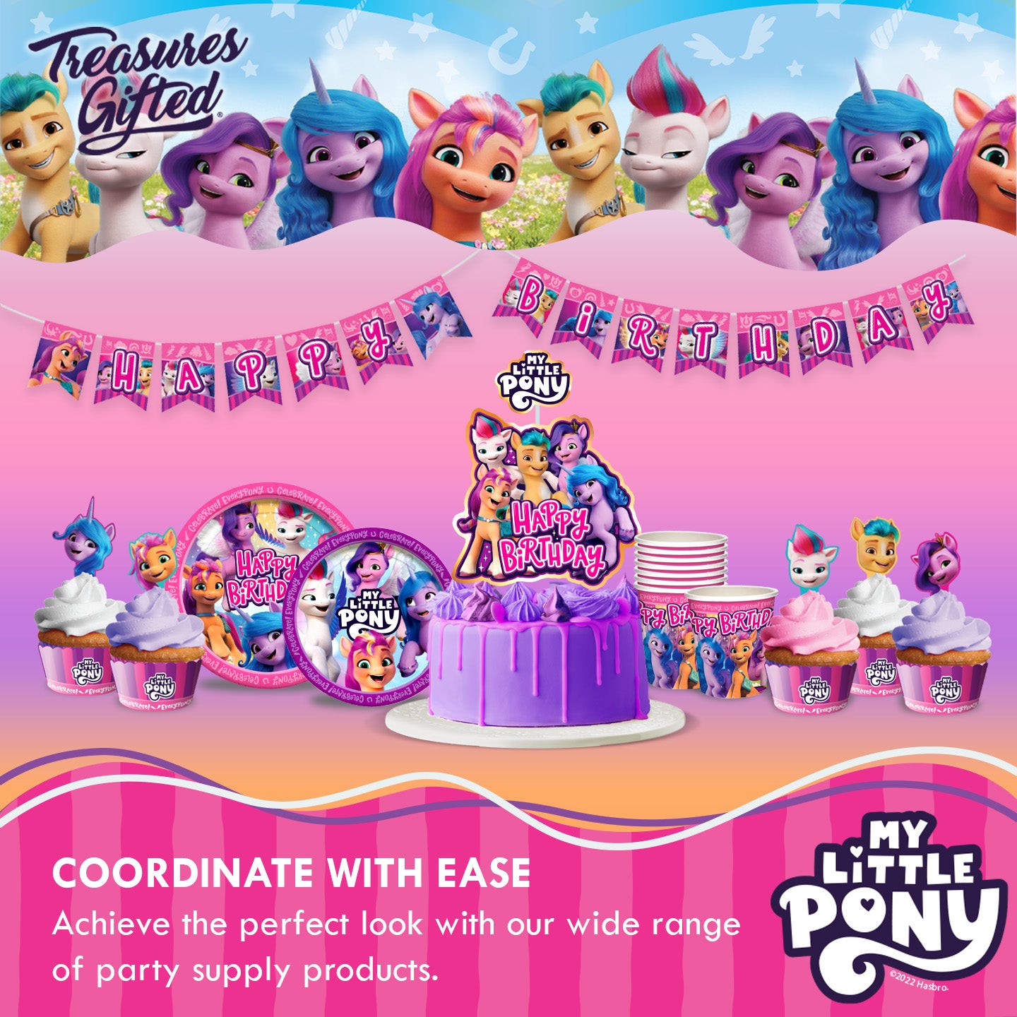 My Little Pony Birthday Decorations Complete Set for 24 Guests ...