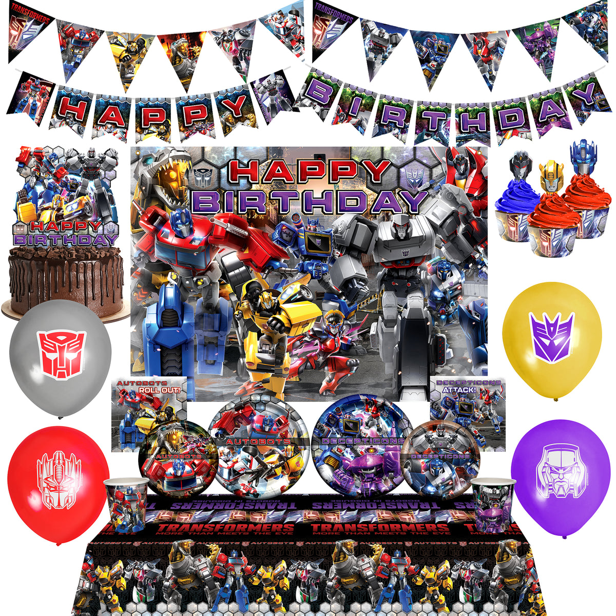 Transformers Party Decorations Ultimate Set for 32 Guests – Treasures ...
