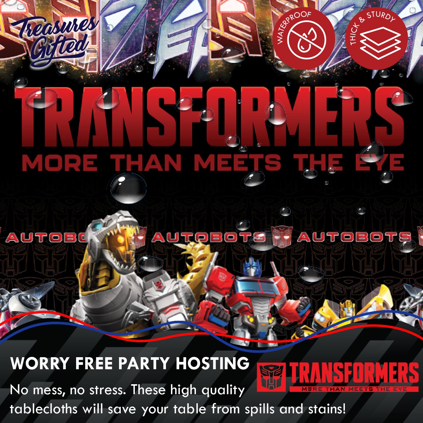 Transformers Table Cover - Transformers Party Supplies – Treasures Gifted