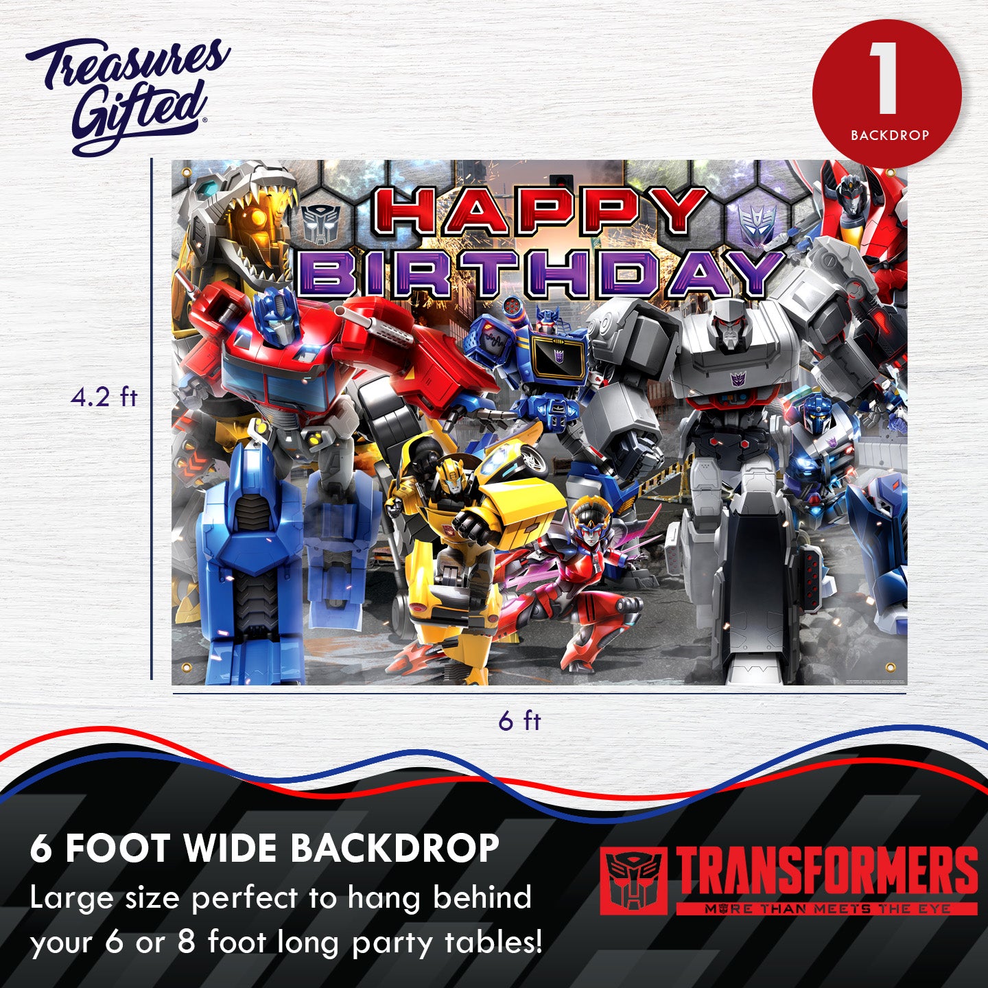 Transformers Backdrop - Transformers Party Supplies – Treasures Gifted
