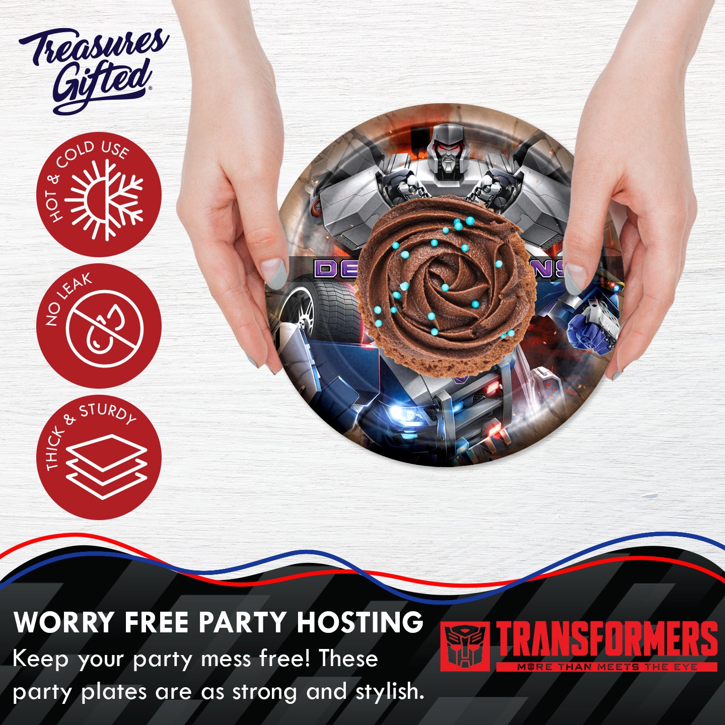 Transformers Party Supplies - Decepticons Dessert Plates – Treasures Gifted