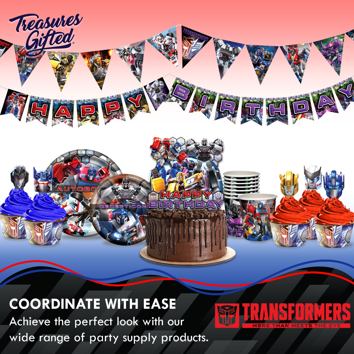 Transformers Party Supplies - Decepticons Dessert Plates – Treasures Gifted