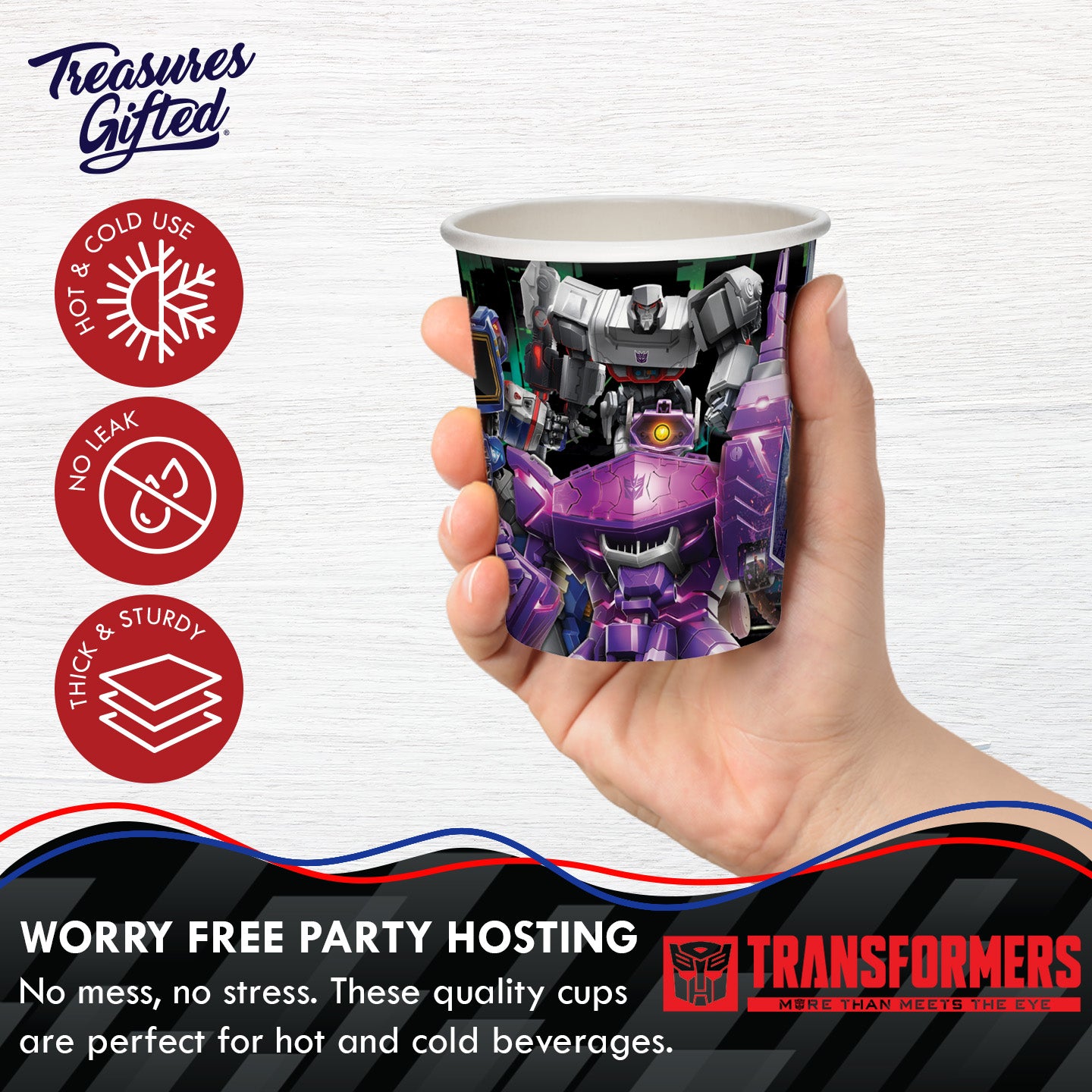 Transformers Party Supplies - Decepticons Cups – Treasures Gifted