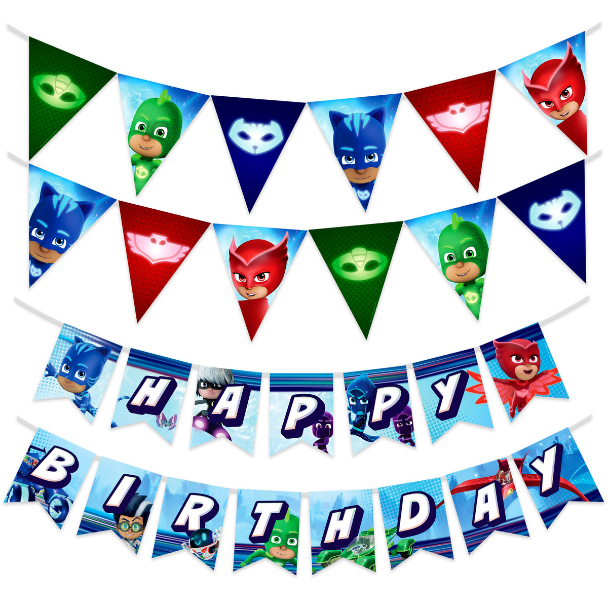 PJ Masks Banner & Pennants Kit - PJ Masks Party Supplies – Treasures Gifted