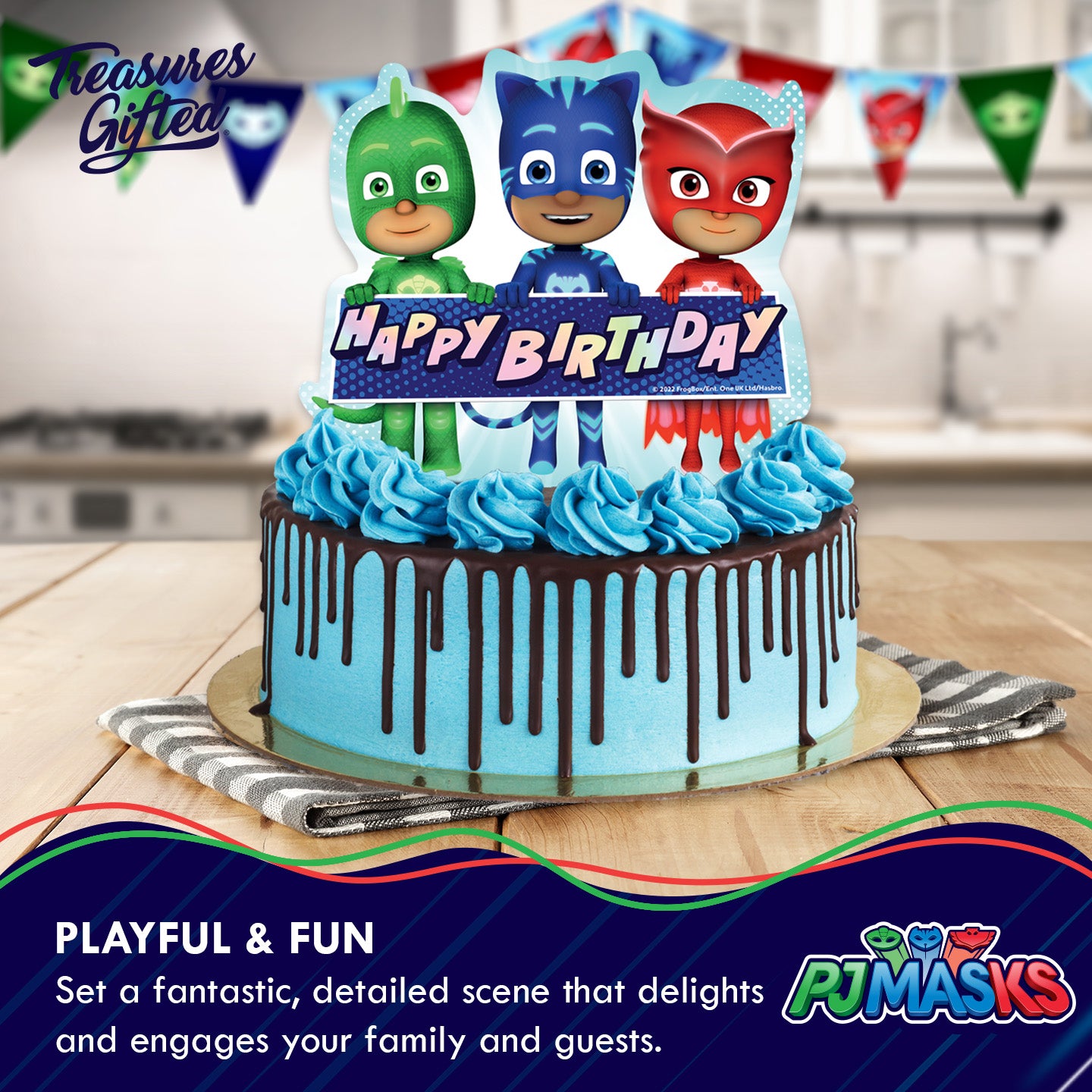 PJ Masks Birthday Banner - PJ Masks Party Supplies – Treasures Gifted