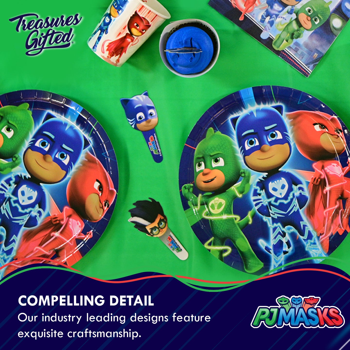 PJ Masks Birthday Banner - PJ Masks Party Supplies – Treasures Gifted
