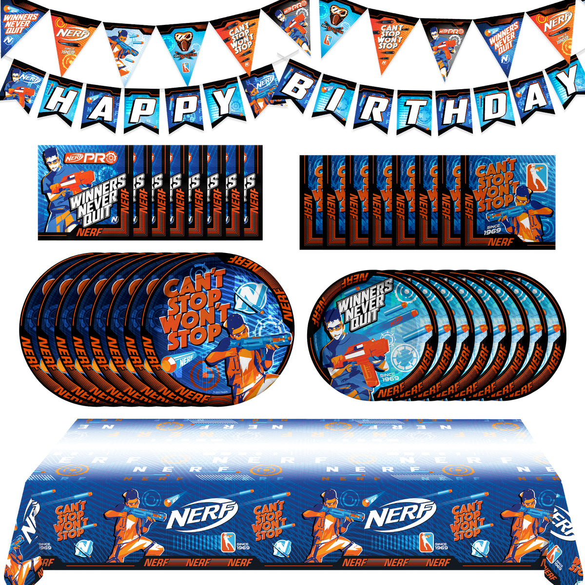 Nerf Party Supplies Complete Set for 16 Guests – Treasures Gifted