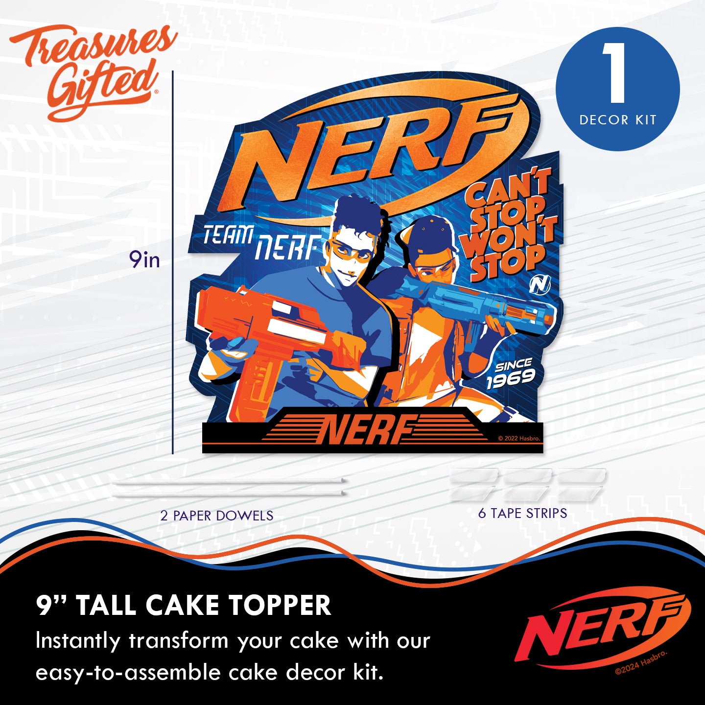 Nerf Cake Topper - Nerf Party Supplies – Treasures Gifted