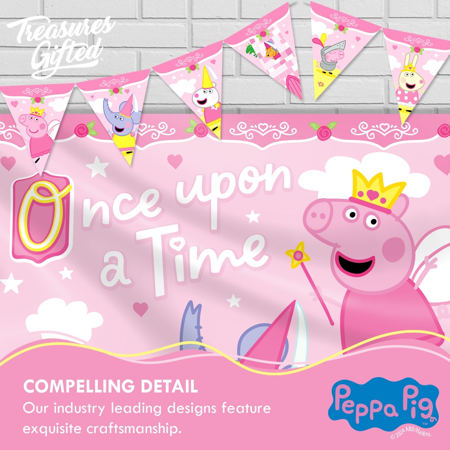 Princess Peppa Pig Backdrop - Princess Peppa Pig Party Supplies ...