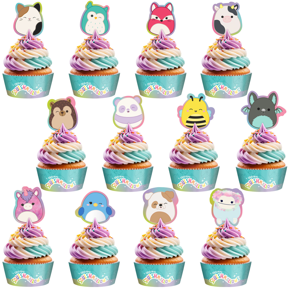 Squishmallows Cupcake Toppers & Squishmallows Cupcake Wrappers ...