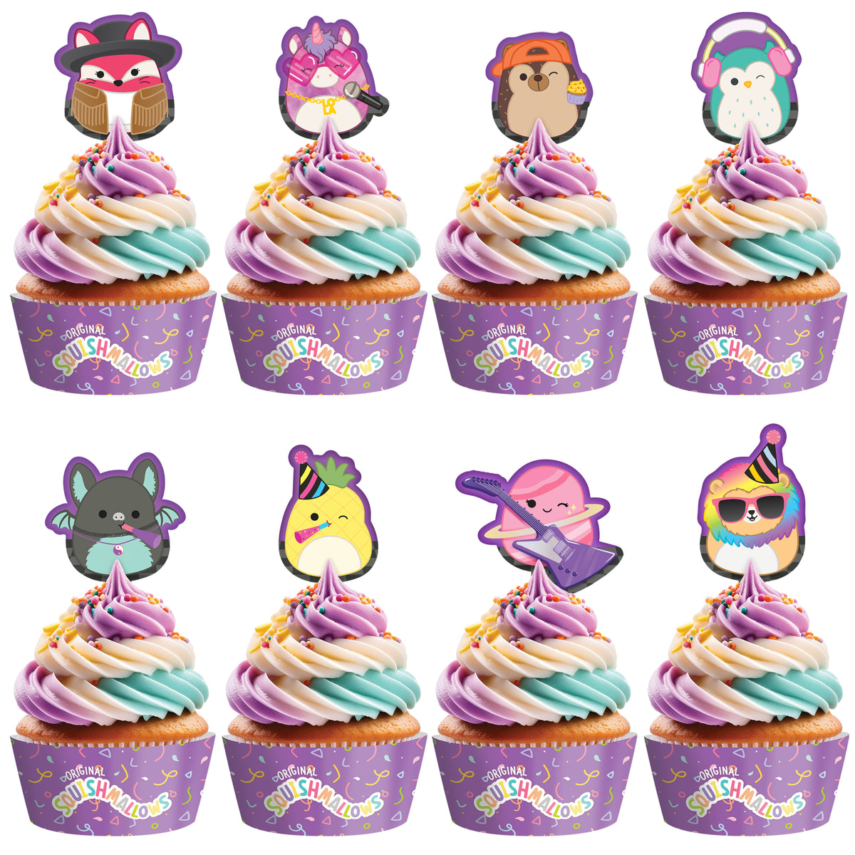 Club Squishmallows Cupcake Toppers & Club Squishmallows Cupcake Wrappe ...