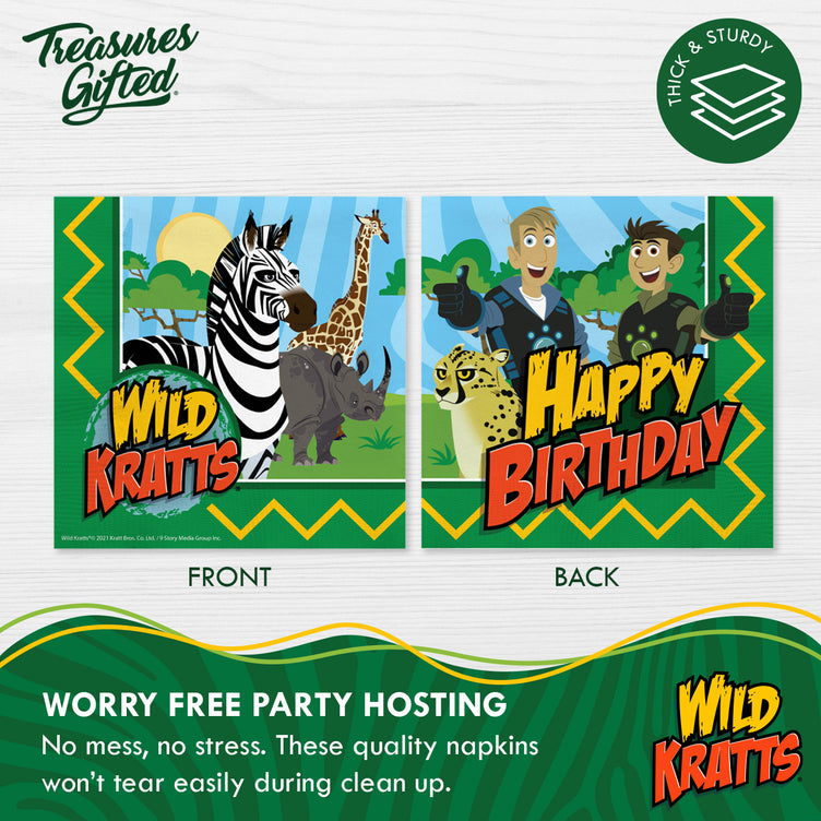 Wild Kratts Birthday Party Supplies Tableware Deluxe Set for 24 Guests ...