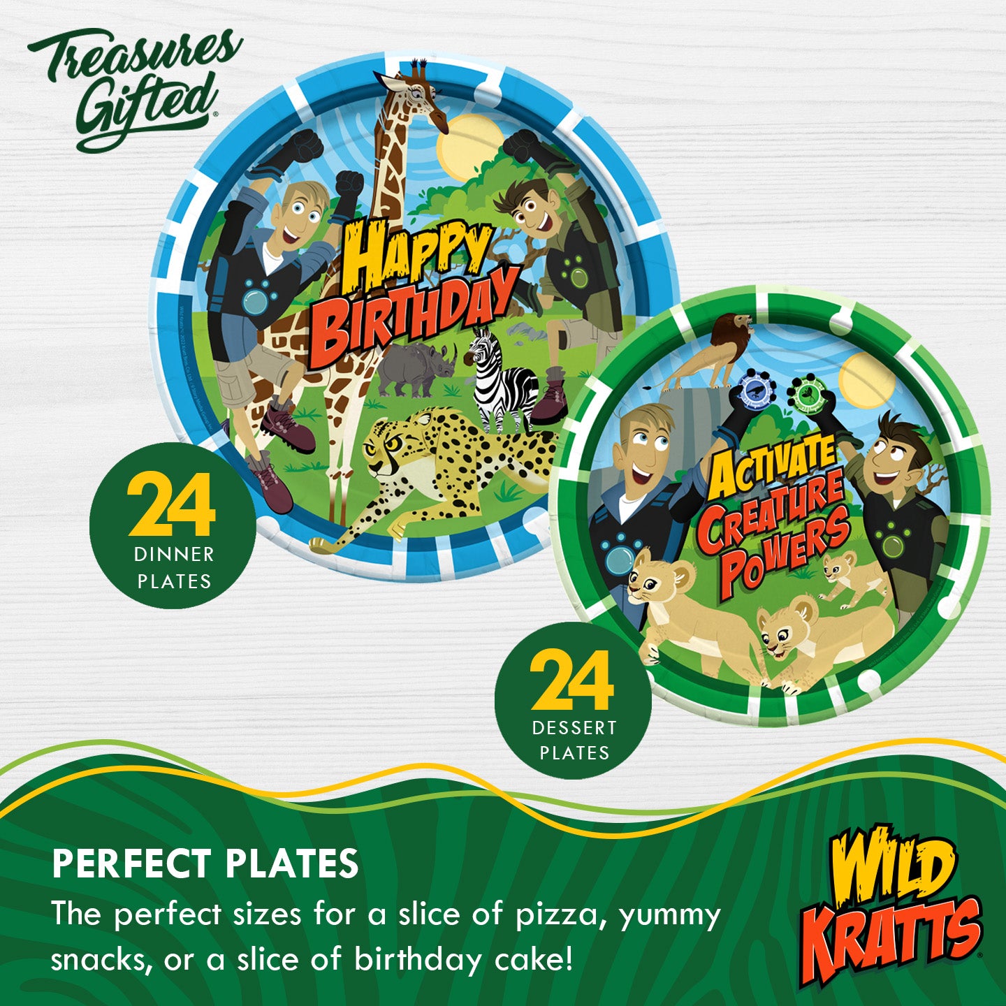 Wild Kratts Party Supplies Complete Set for 24 Guests – Treasures Gifted