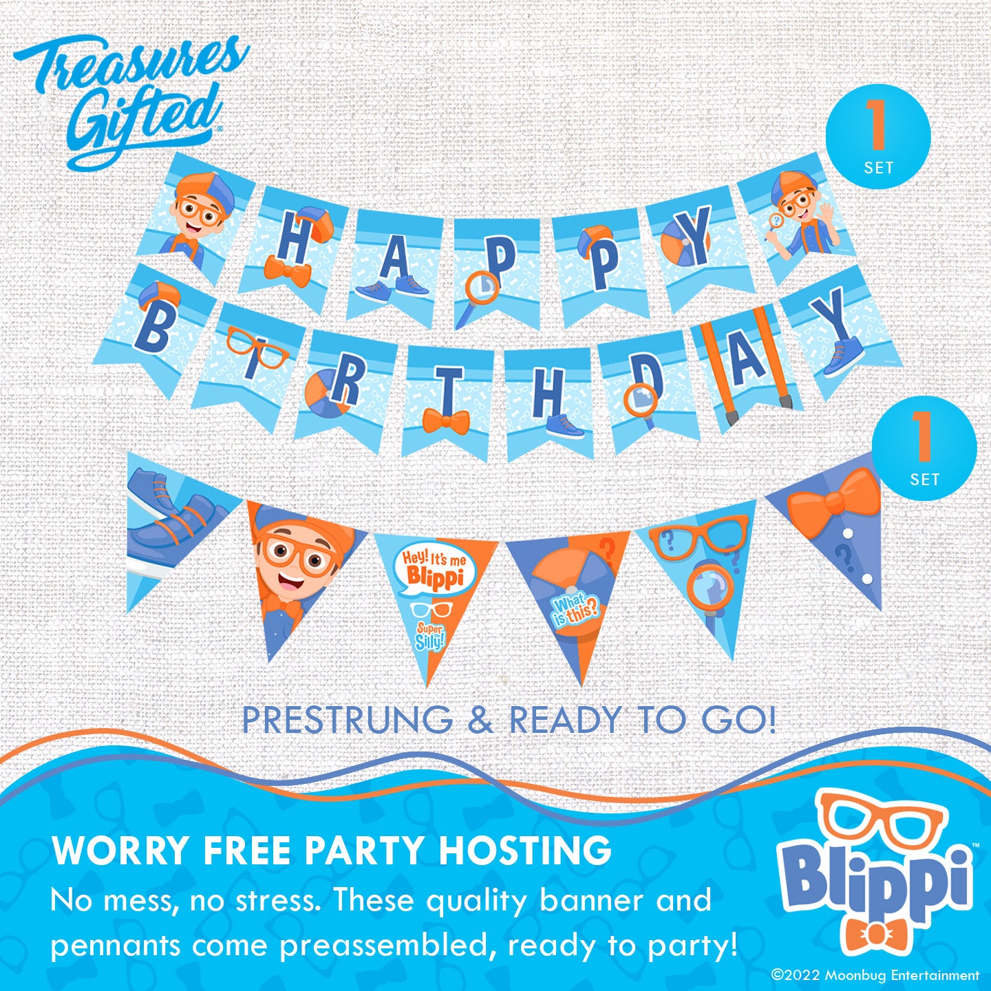 Blippi Party Supplies Complete Set for 24 Guests – Treasures Gifted
