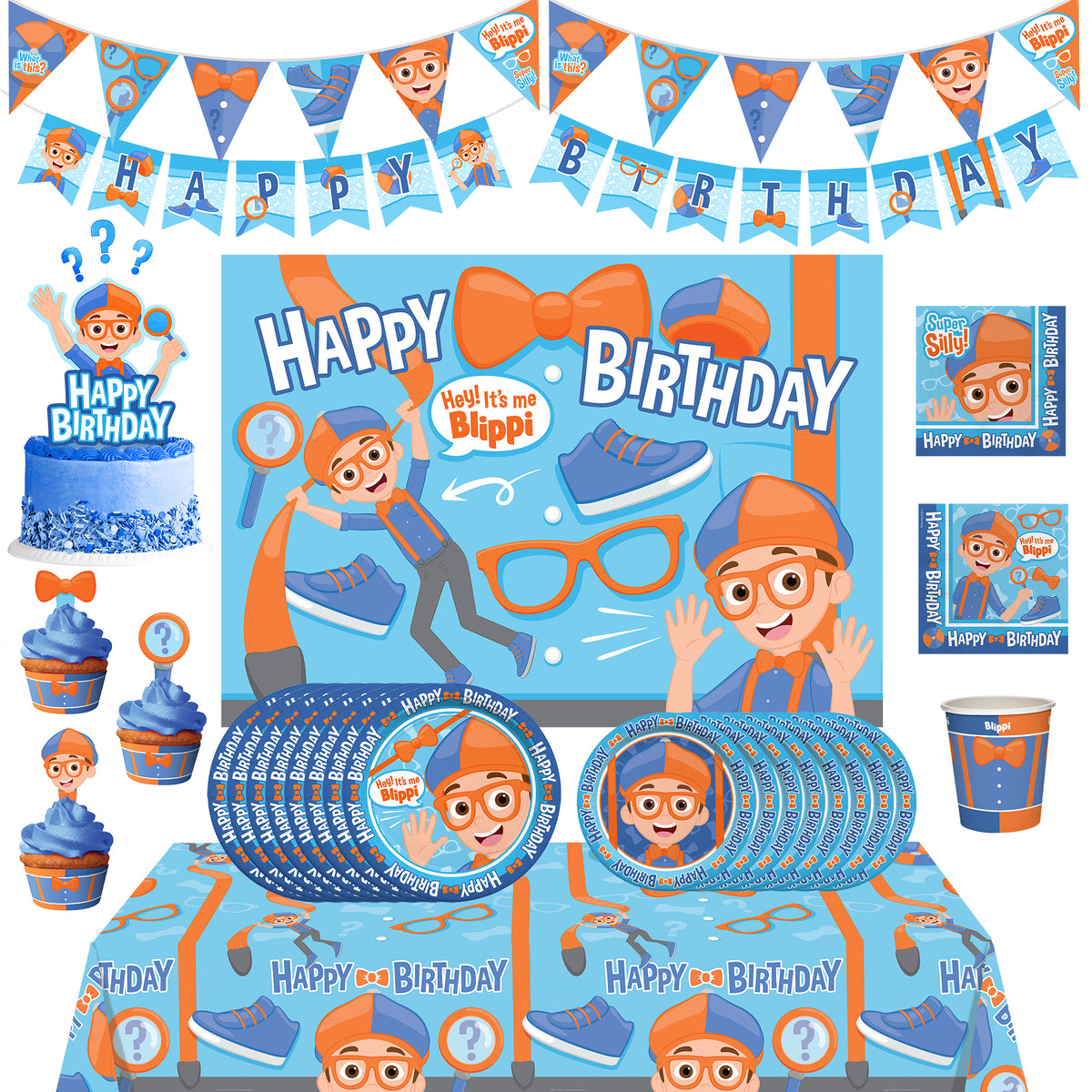 Blippi Party Supplies Ultimate Set for 16 Guests – Treasures Gifted