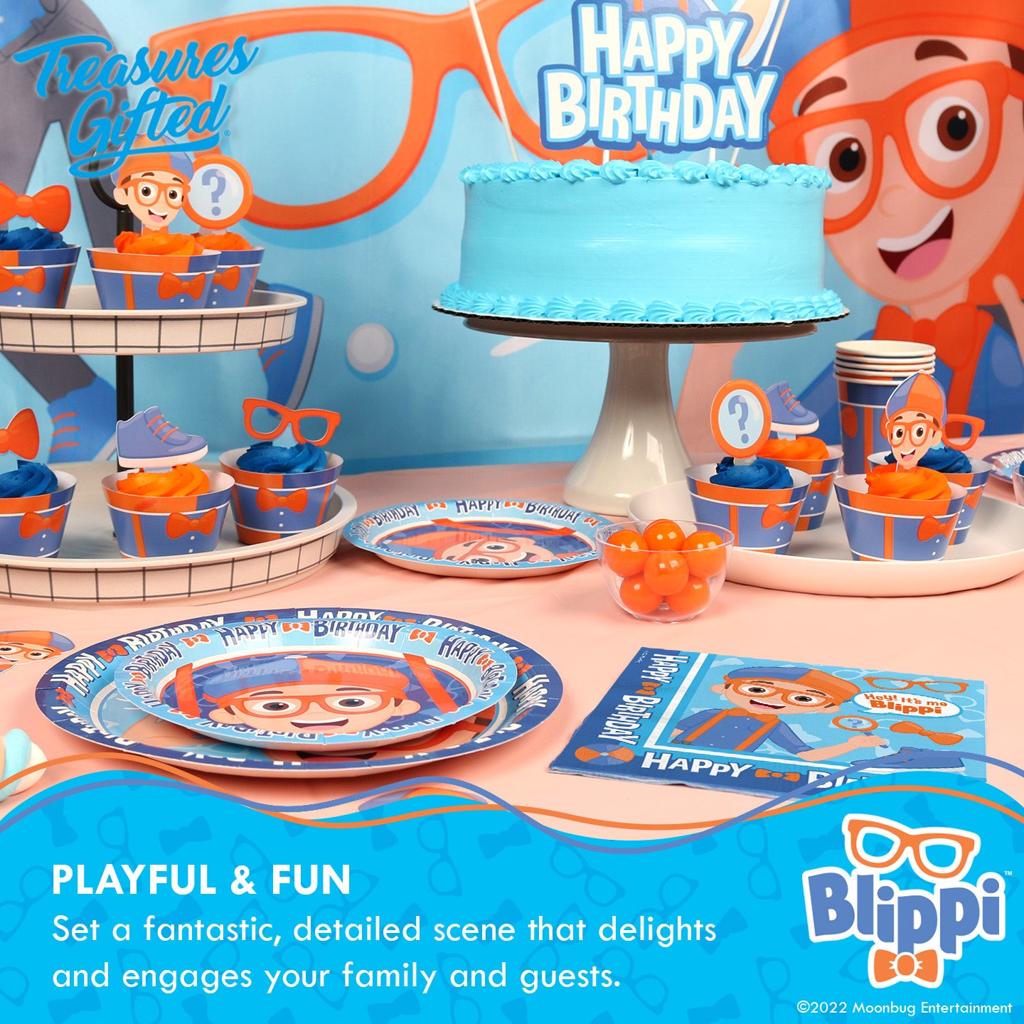 Blippi Banner & Pennants Kit - Blippi Party Supplies – Treasures Gifted