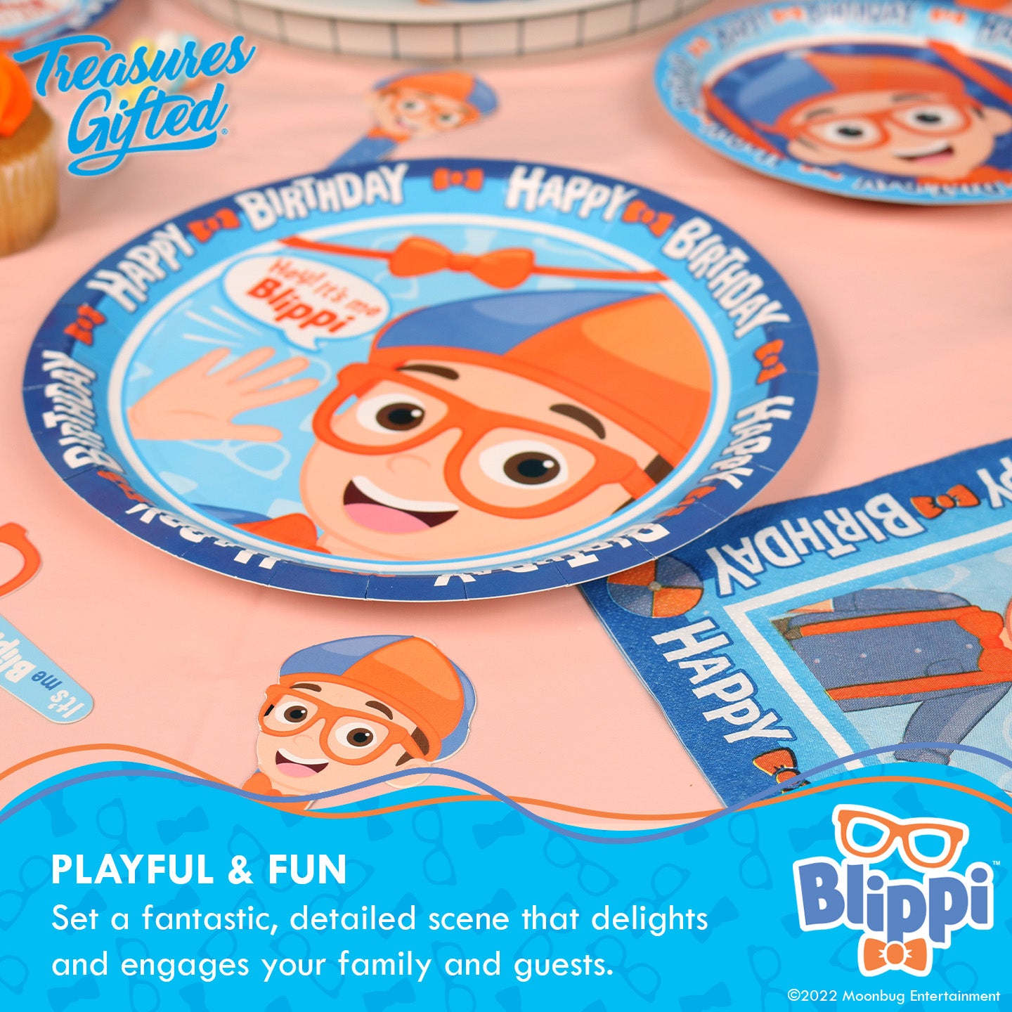 Blippi Banner & Pennants Kit - Blippi Party Supplies – Treasures Gifted