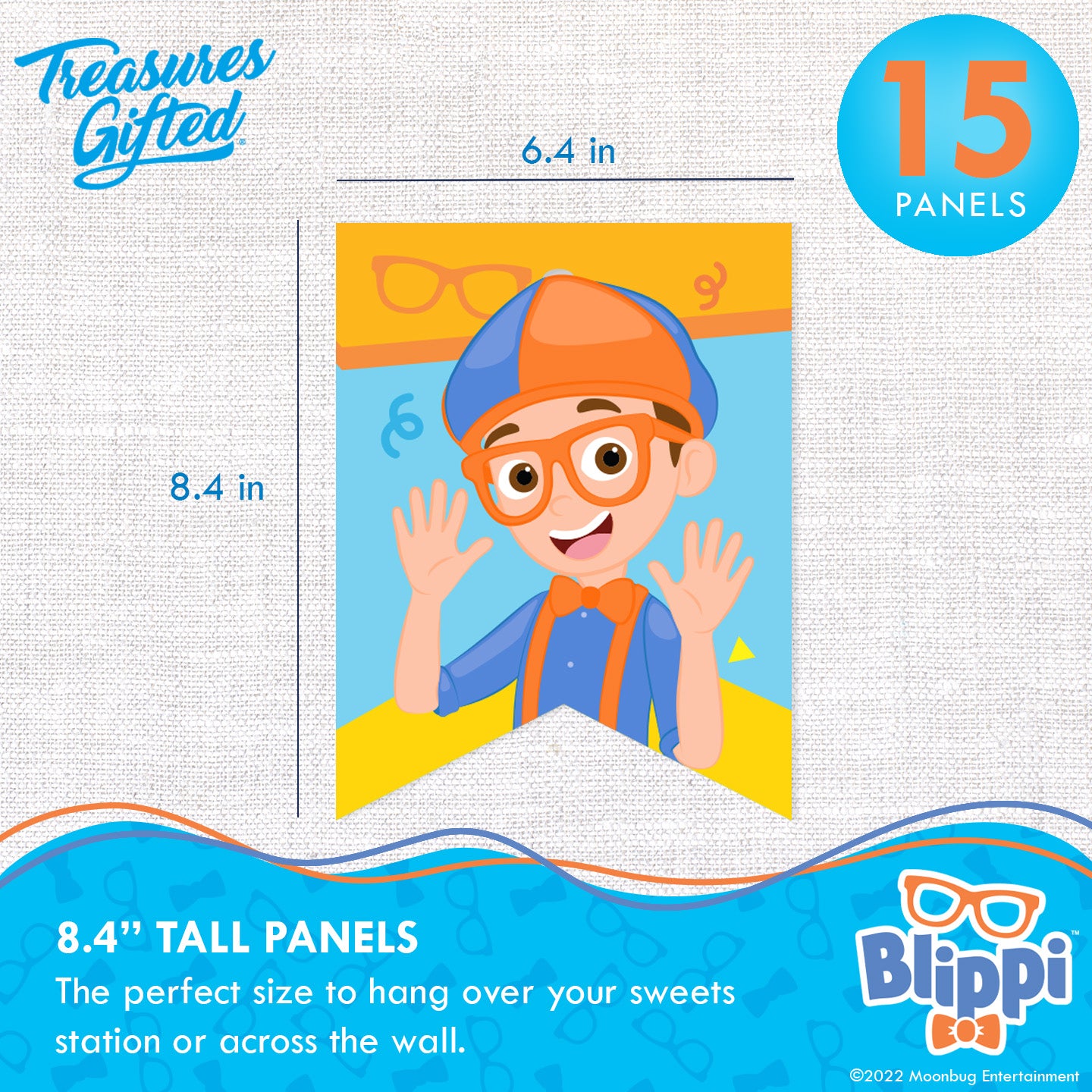 Blippi Birthday Banner & Pennants Kit - Blippi Party Supplies ...