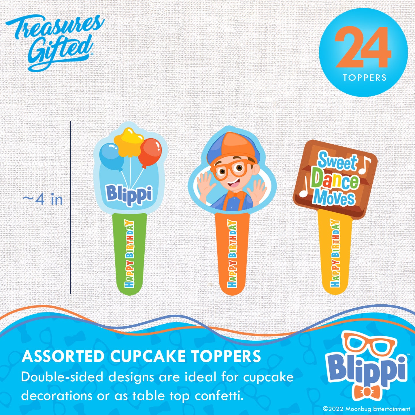 Blippi Birthday Cake Topper & Blippi Cupcake Toppers Kit – Treasures Gifted