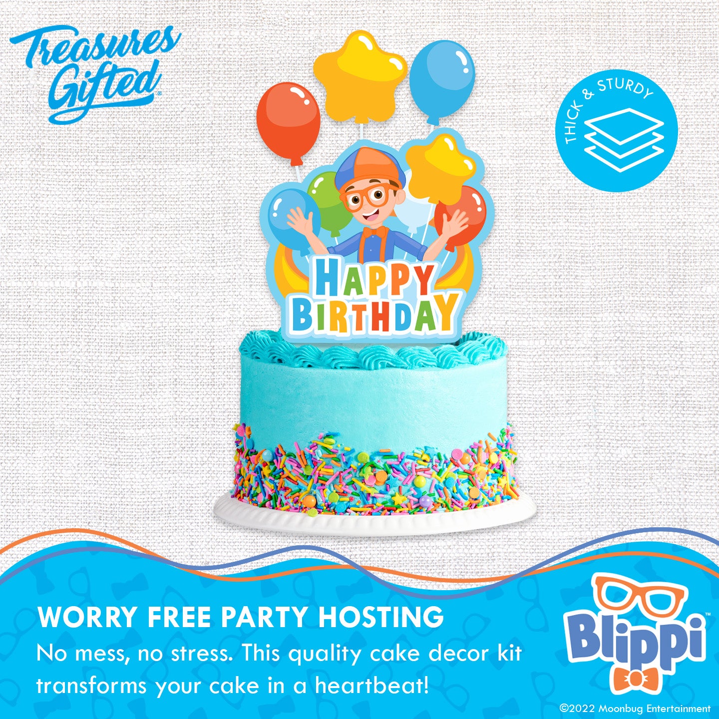 Blippi Birthday Cake Topper - Blippi Party Supplies – Treasures Gifted