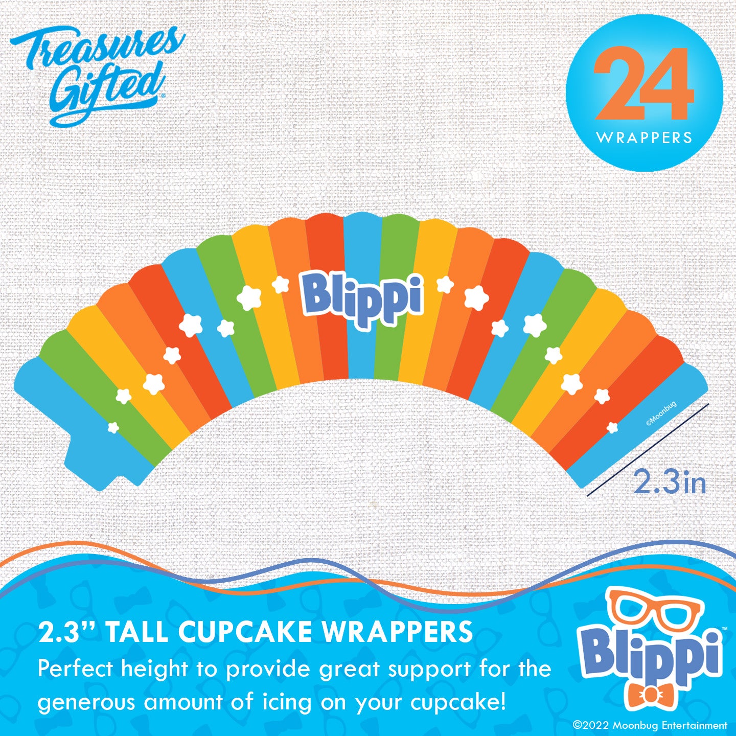 Blippi Party Cupcake Toppers & Blippi Cupcake Wrappers – Treasures Gifted