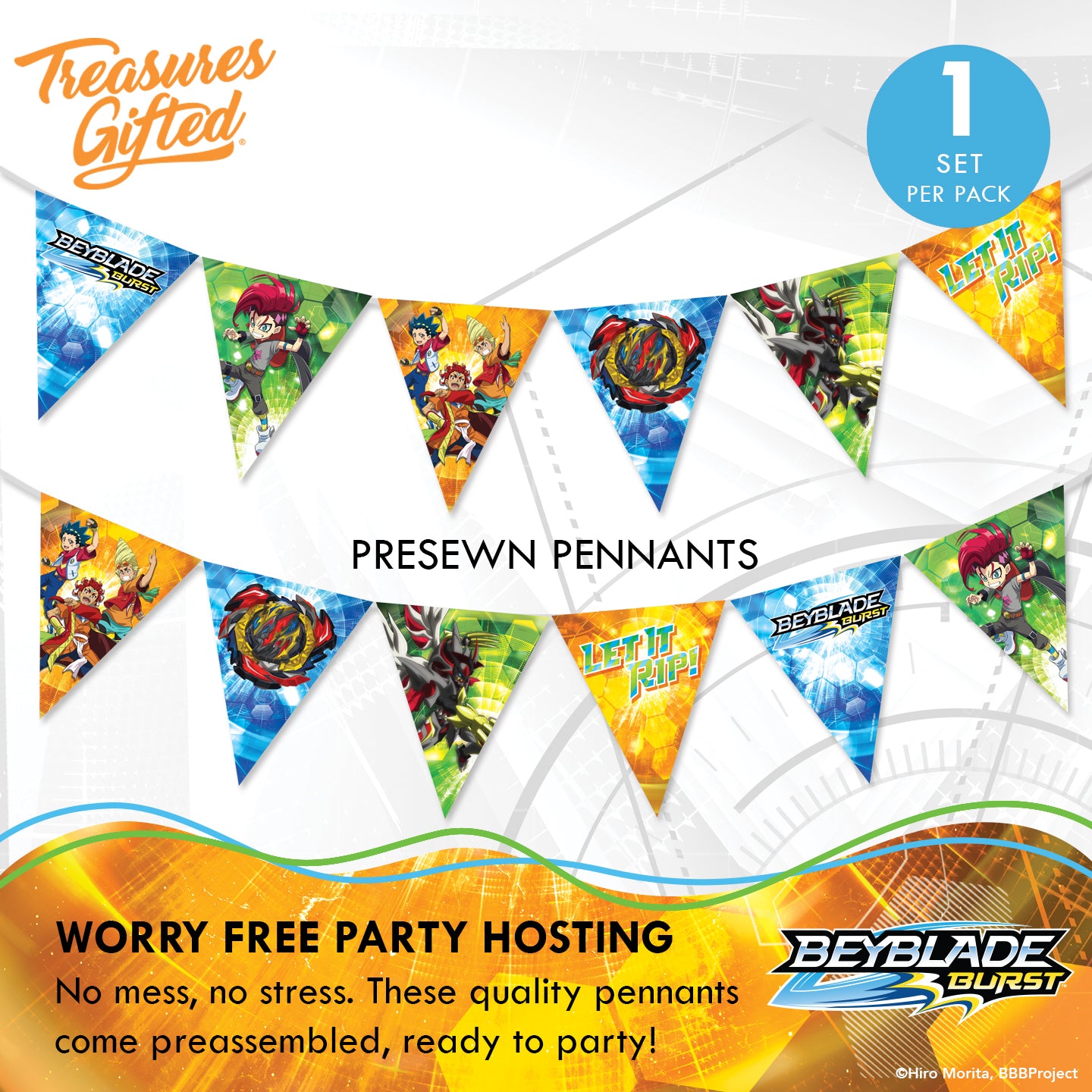 BEYBLADE Birthday Banner Pennant - BEYBLADE Party Supplies – Treasures ...