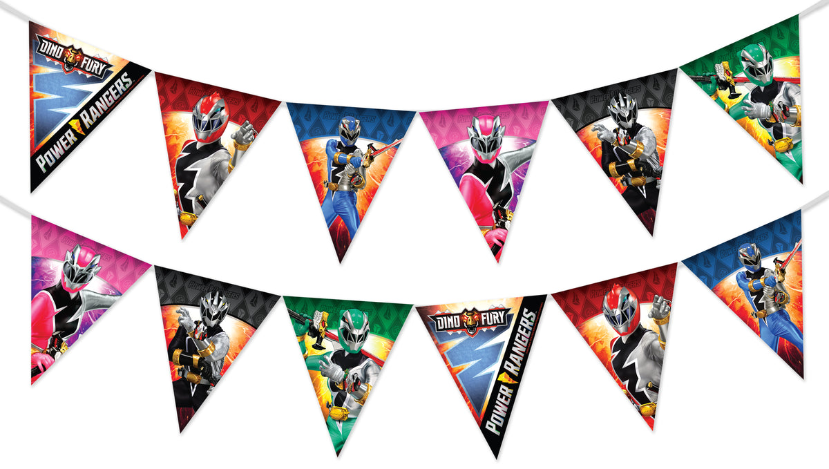 Power Rangers Birthday Banner Pennant - Power Rangers Party Supplies ...