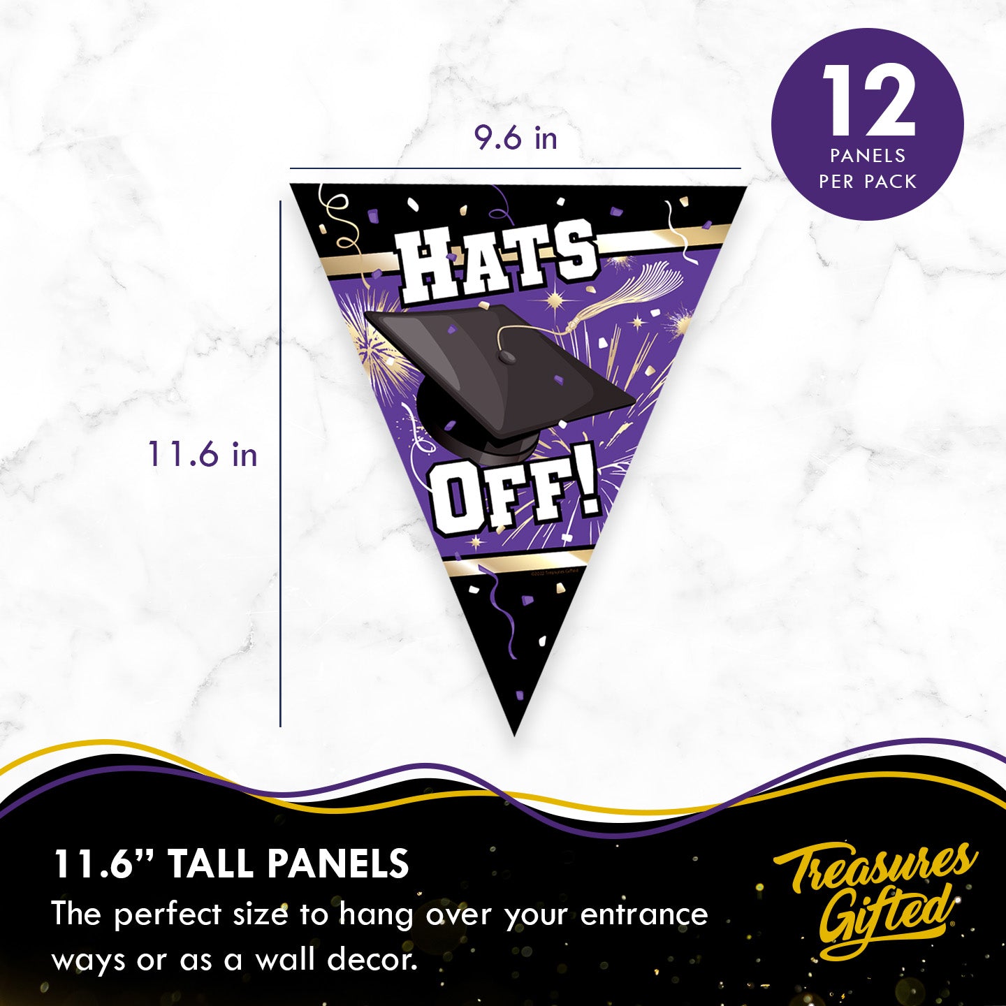 Purple Graduation Banner Pennant - Purple Graduation Party Decorations ...