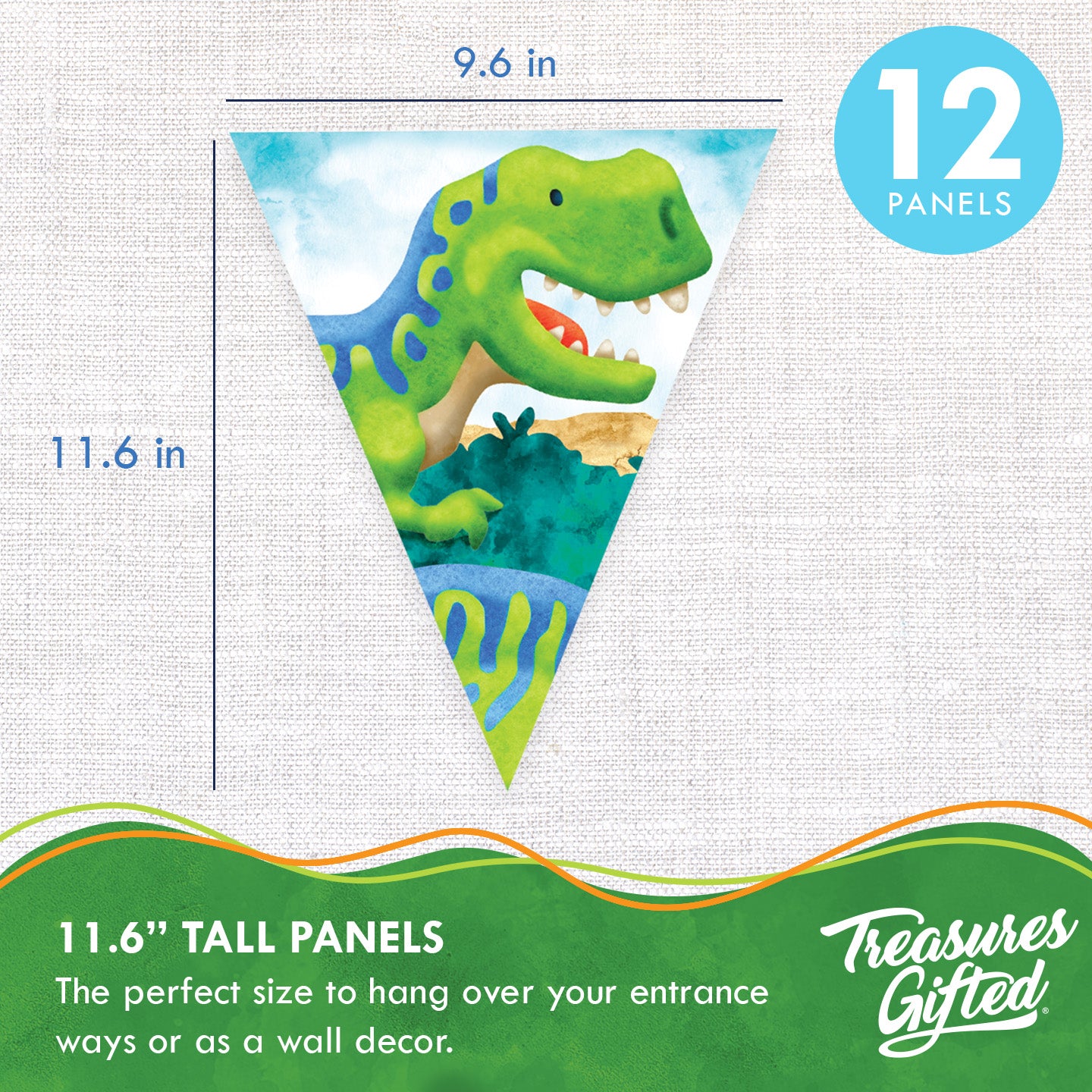Dinosaur Banner & Pennants Kit - Dinosaur Party Supplies – Treasures Gifted