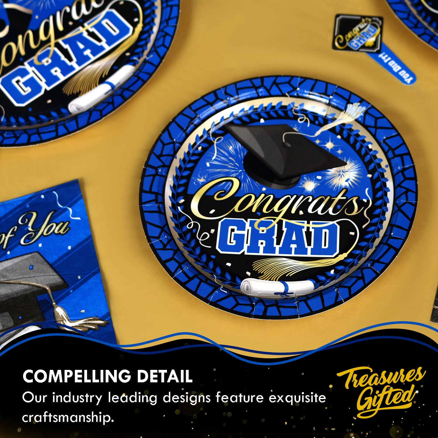 Blue Graduation Banner - Blue Graduation Party Decorations – Treasures ...