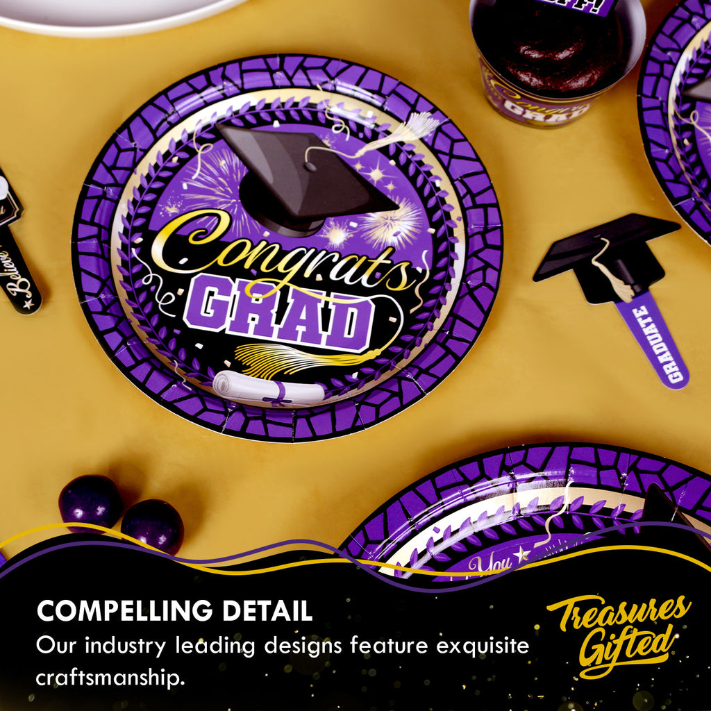 Purple Graduation Banner - Purple Graduation Party Decorations ...