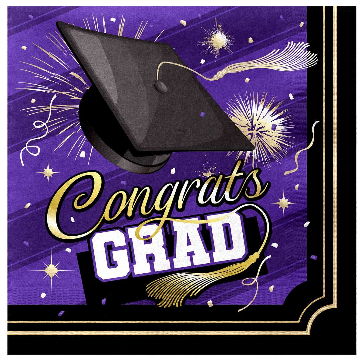 Purple Graduation Napkins - Purple Graduation Party Supplies ...